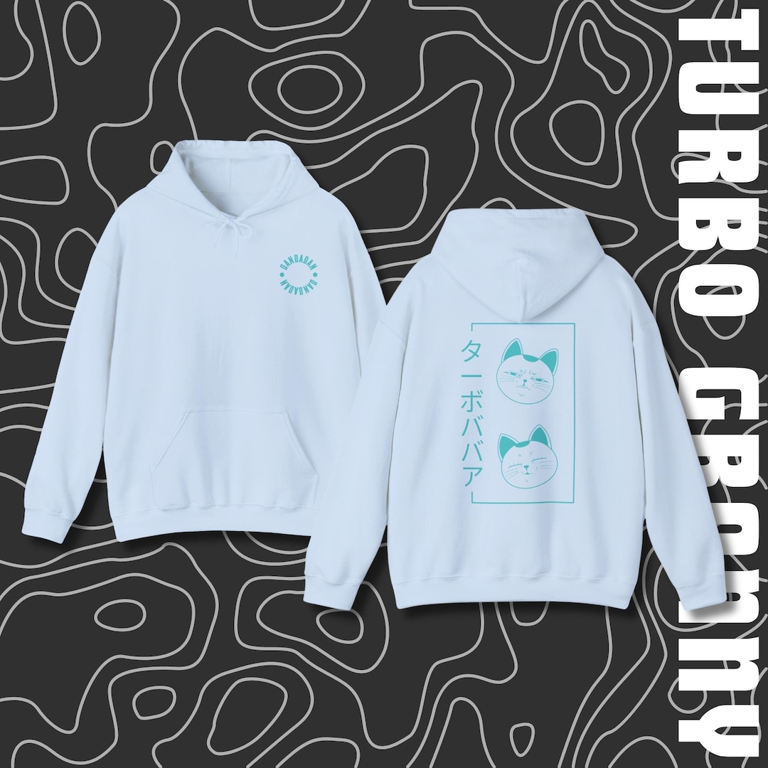 Dandadan Anime Hoodie Turbo Granny Cat Design Unisex Hooded Sweatshirt ...