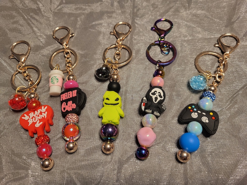 Custom Beaded Keychains - Etsy