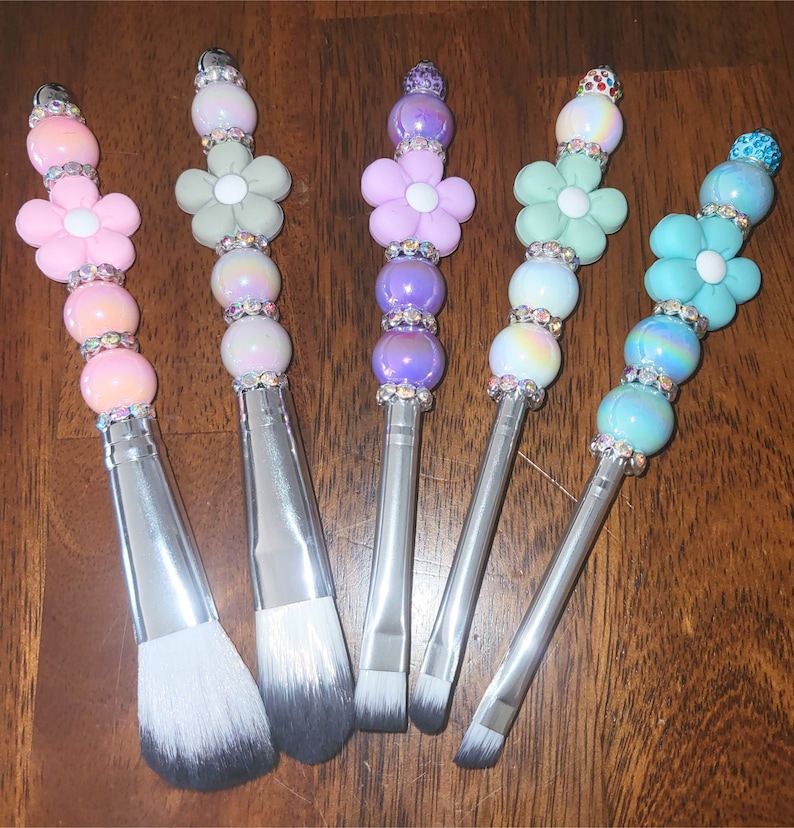 Beaded Make up Brush Set - Etsy