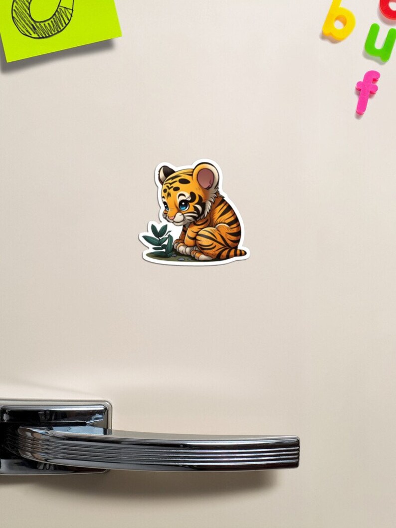 Happy & Cute Cartoon Tiger Sticker-tiger Sticker-happy Tiger-cartoon ...