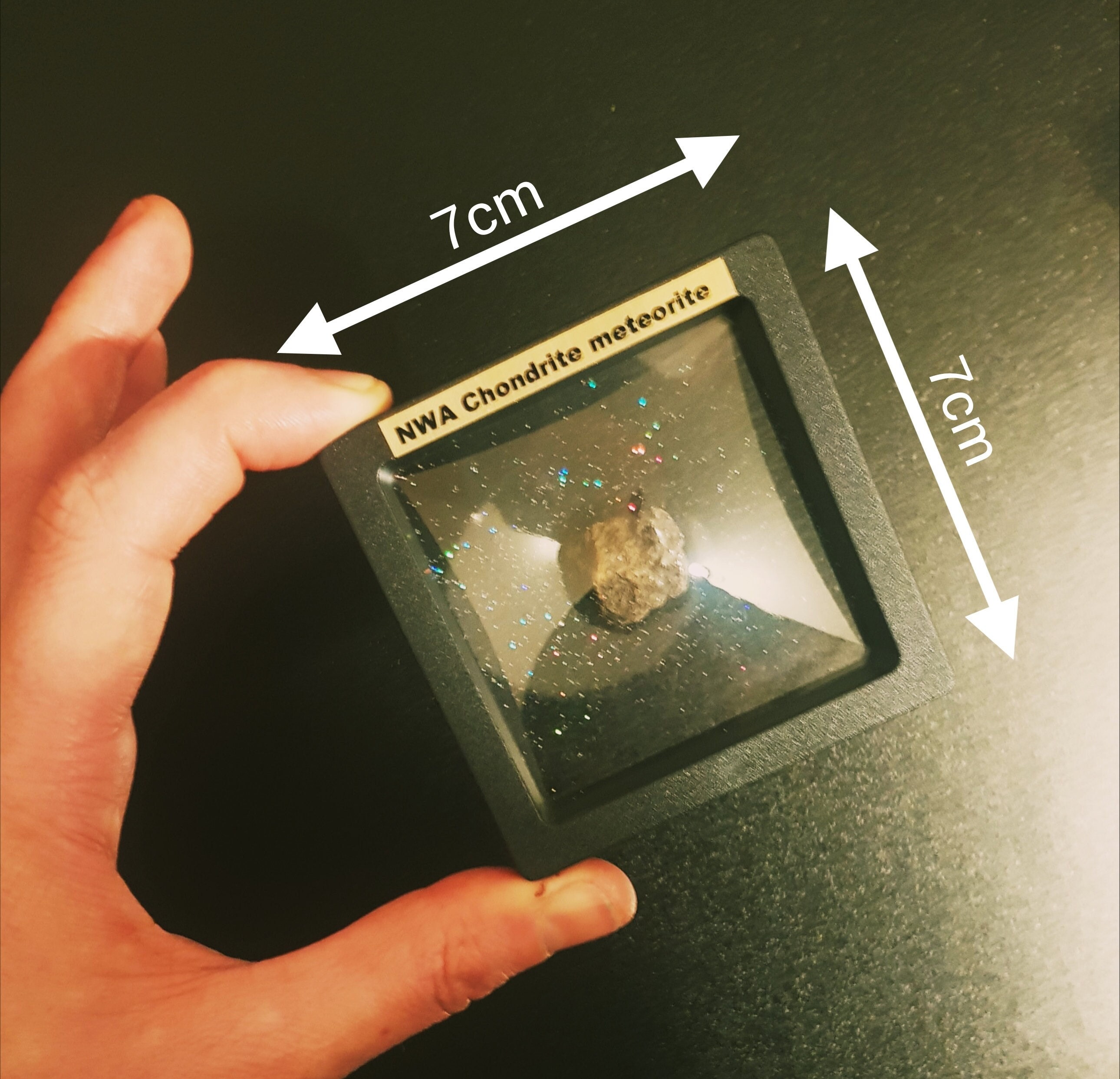 Genuine Meteorite Space Rock in Night Sky Effect Holographic Black ...