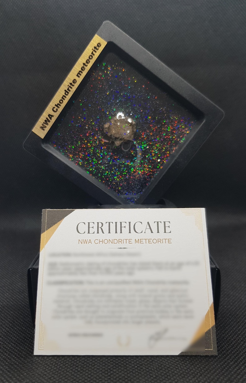 Genuine Meteorite Space Rock in Night Sky Effect Holographic Black ...