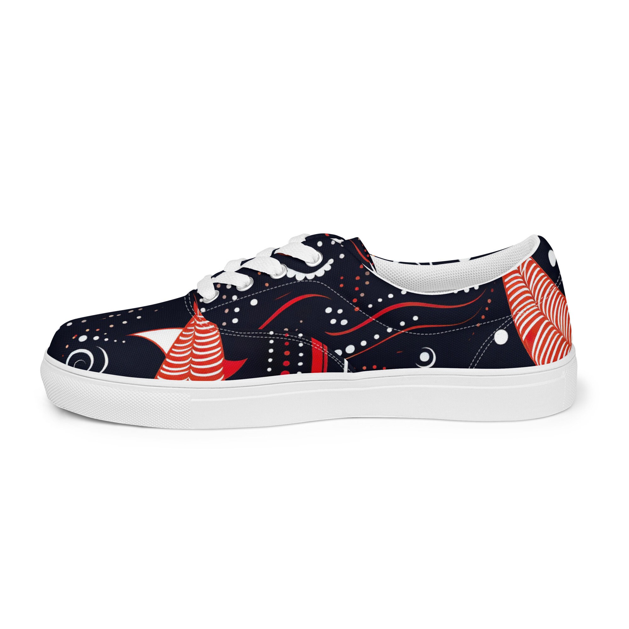 Stylish South African Shweshwe Women's Lace-up Canvas Shoes: Authentic ...