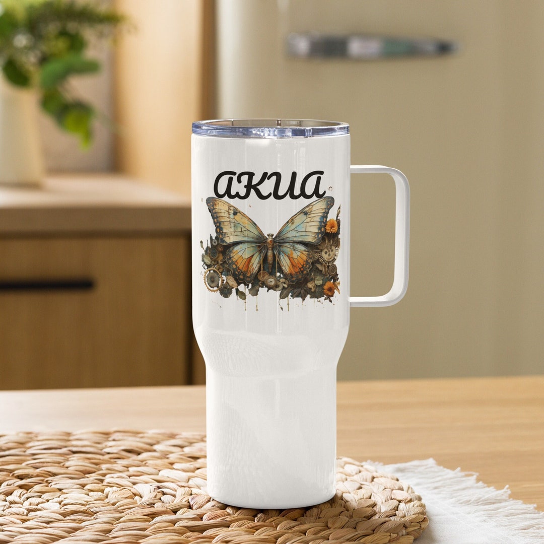 Akua Butterfly Wednesday Born Akan Ghana Travel Mug With A Handle ...