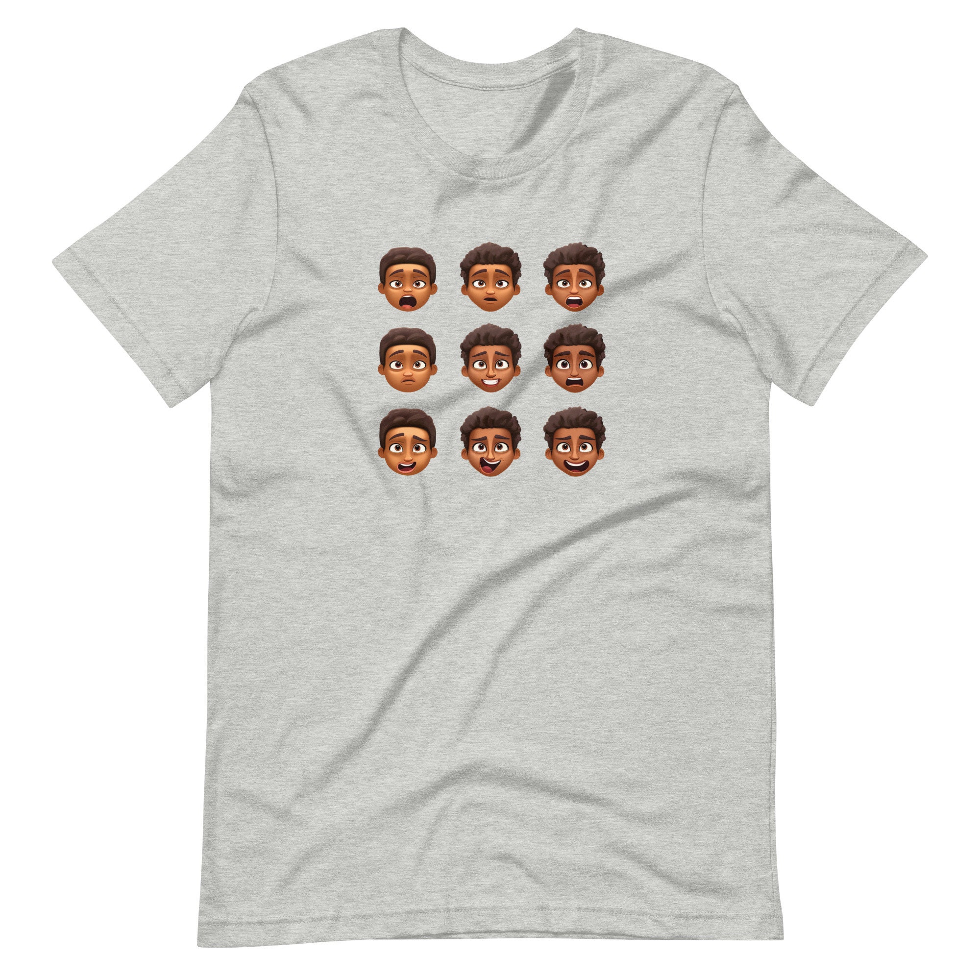 Brown Skin Face Emojis T-shirt: Emoticon Enthusiast Tee - Etsy