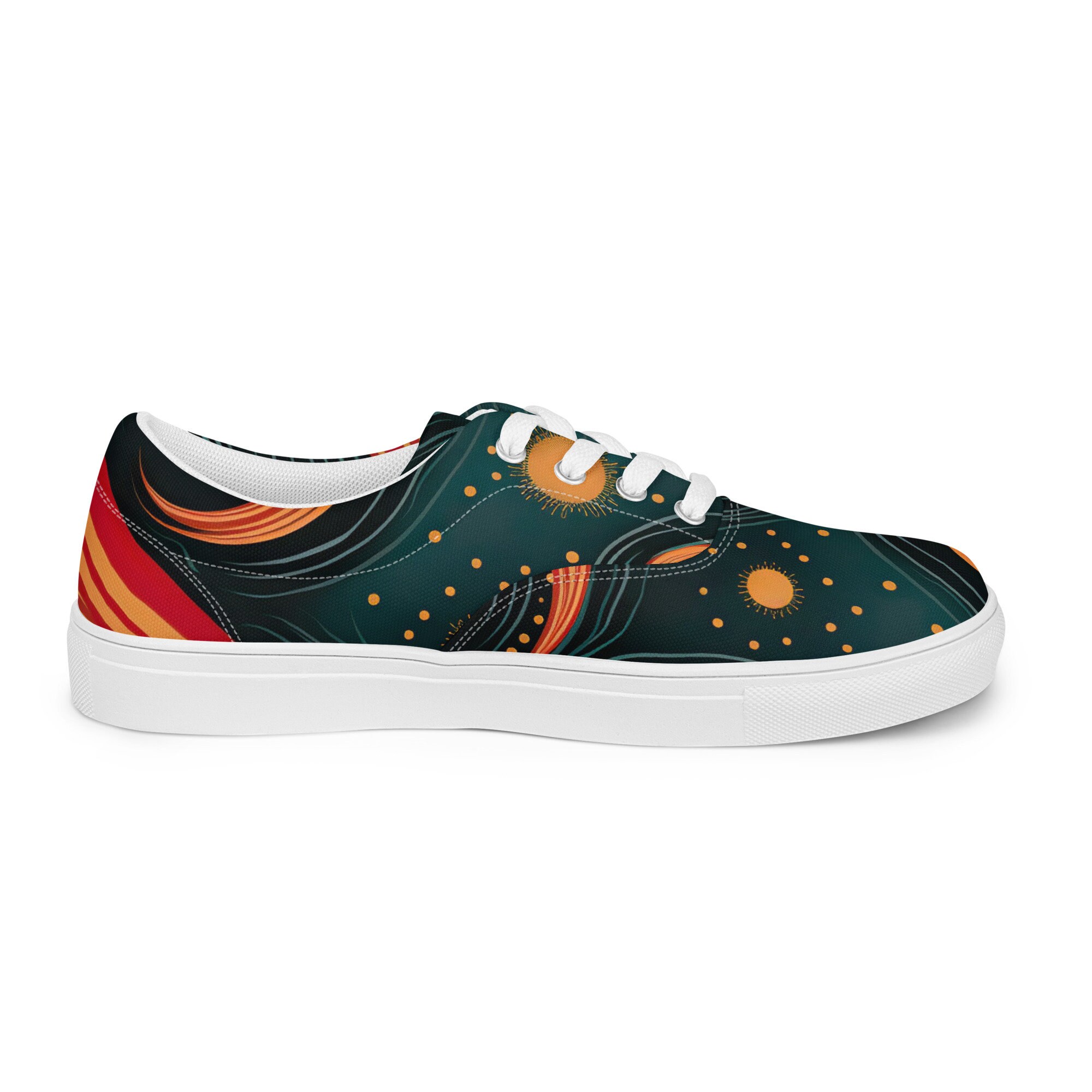 Authentic South African Shweshwe Men’s Lace-up Canvas Shoes - African ...