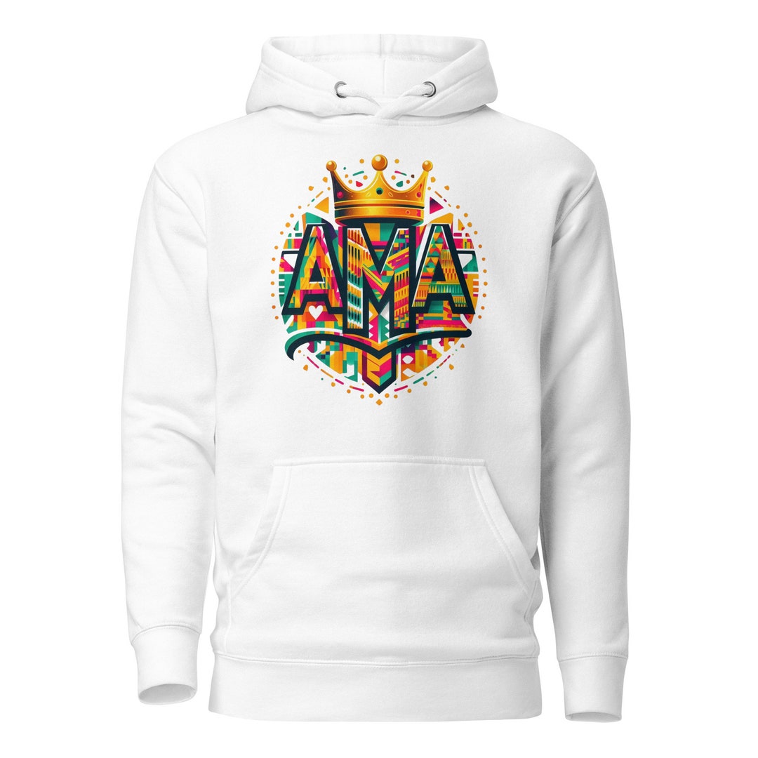 Kente Ama Crown Hoodie: Akan Ghana Saturday Born Gift - Etsy