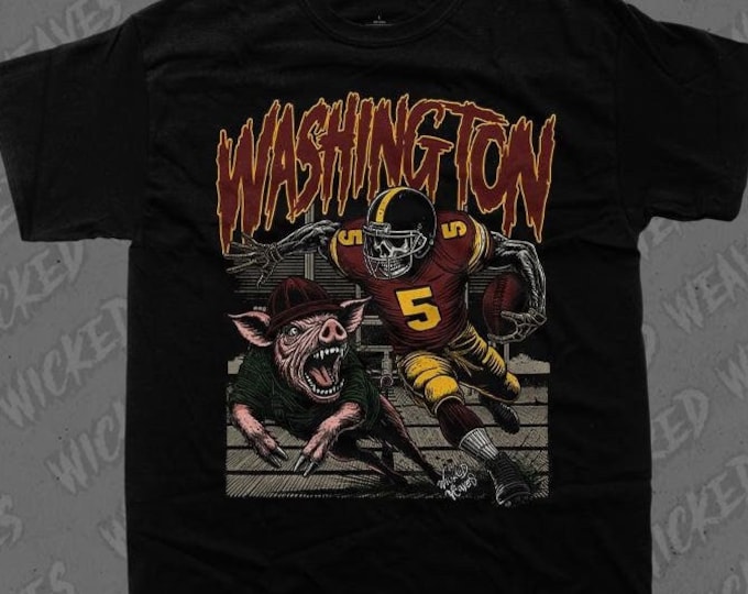 WASHINGTON FOOTBALL Shirt, NFL Fan Tee, Football Team Shirt, Skeleton ...