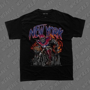 NEW YORK Football Shirt, NFL Fan Tee, Football Team Shirt, Skeleton ...