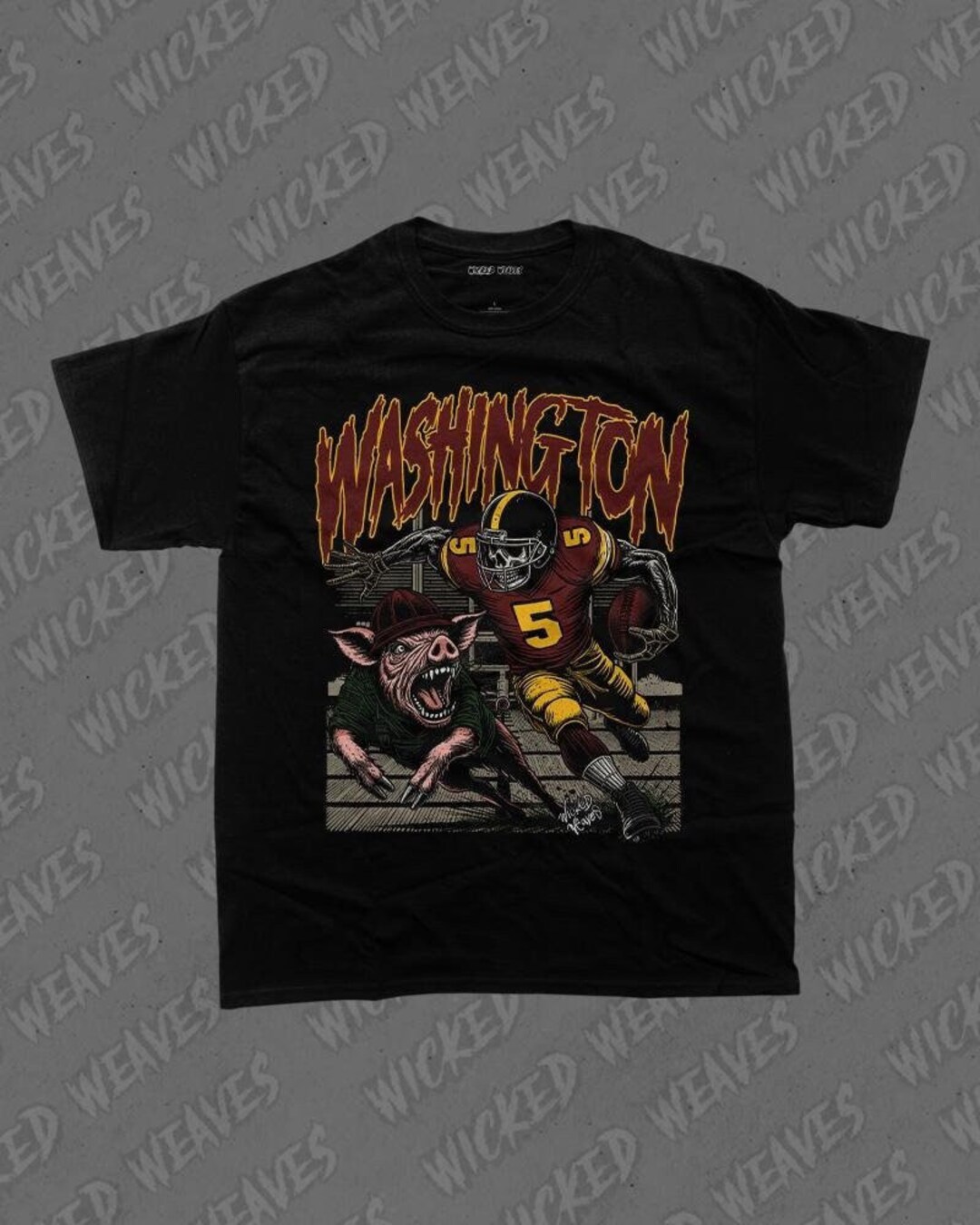 WASHINGTON FOOTBALL Shirt, NFL Fan Tee, Football Team Shirt, Skeleton ...