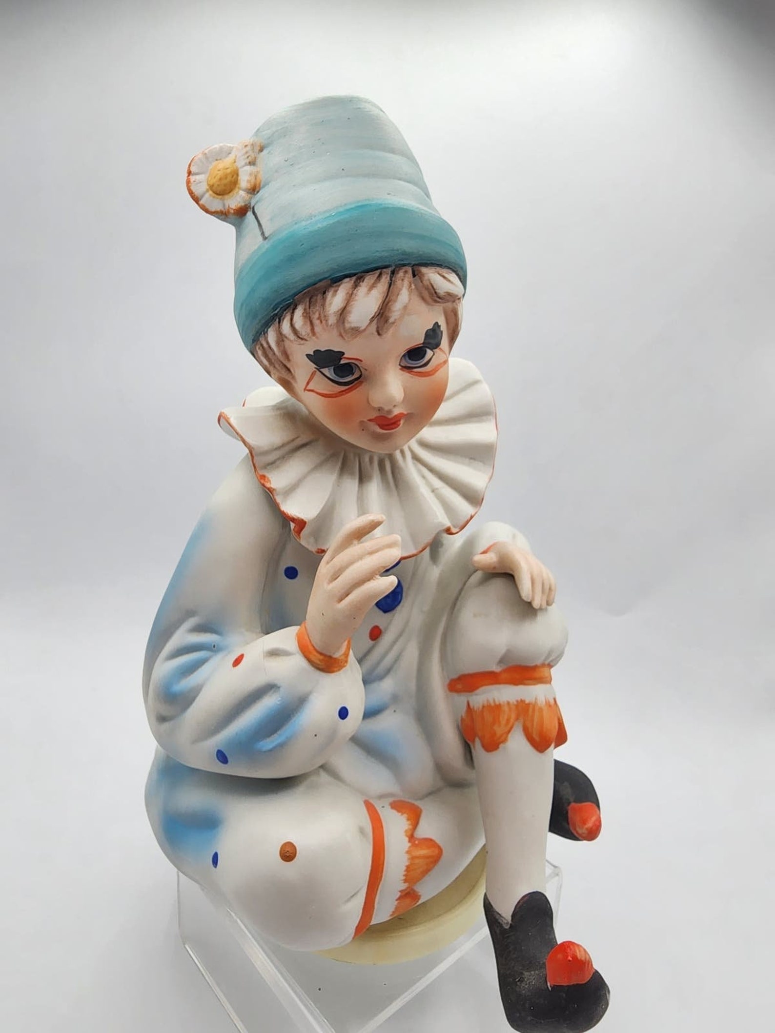 Vintage Rotating Clown Music Box. Plays send in the Clowns 8 Inches ...
