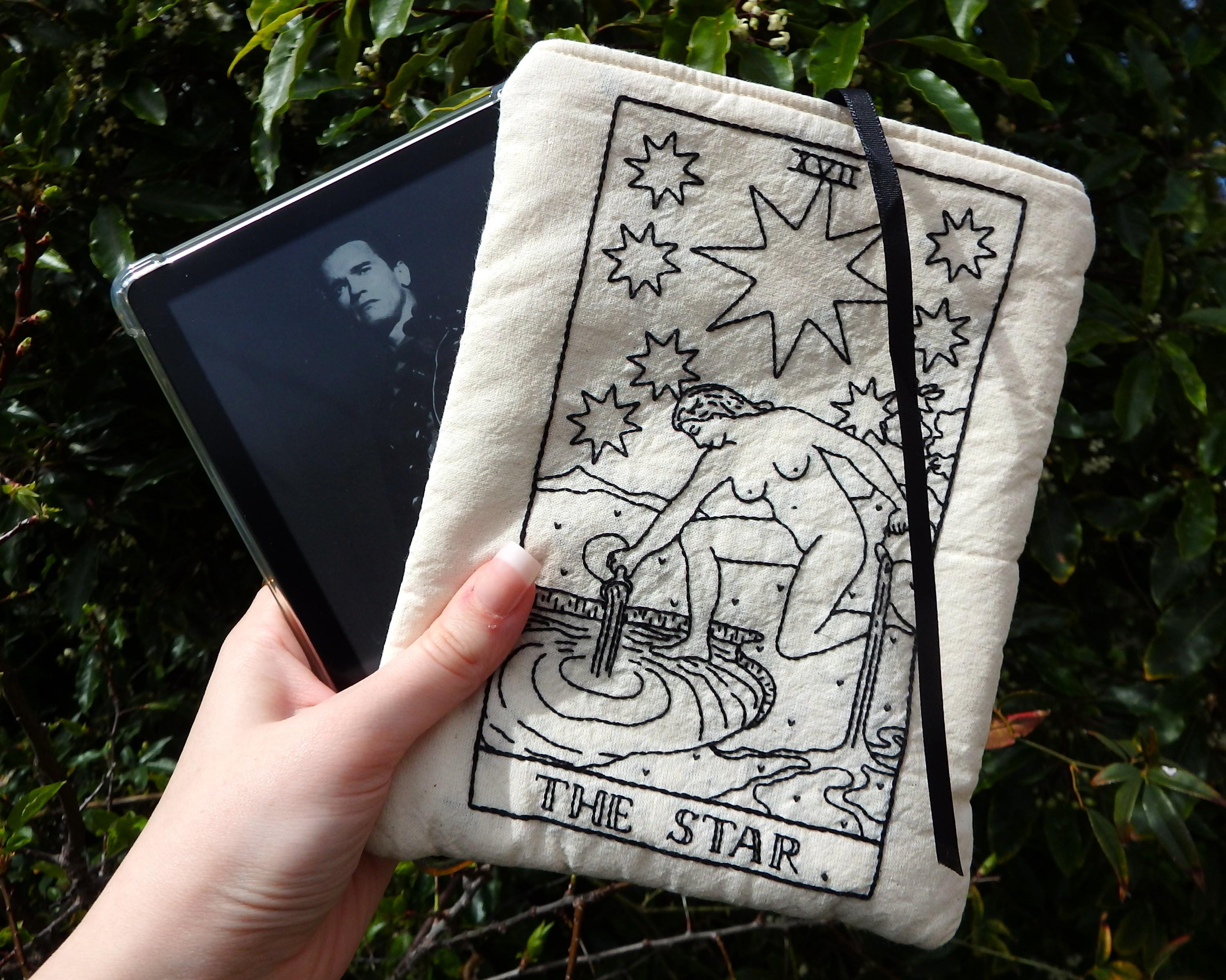 Handmade Embroidered Rider Waite "the Star" Tarot Kindle / Book Sleeve ...
