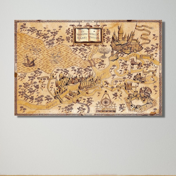 Wizarding World Map Print - Etsy