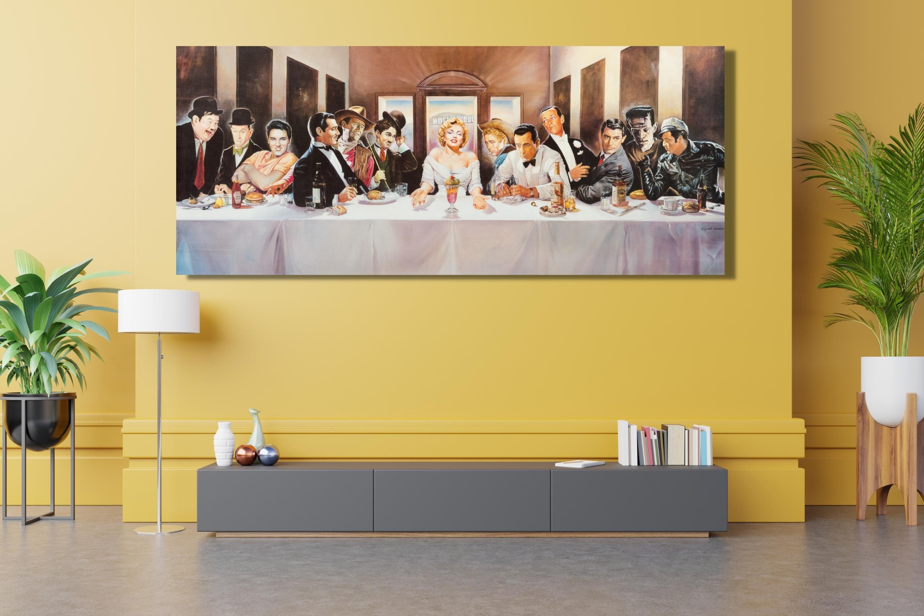 Hollywood Legends Last Supper Parody Man Cave Bar Marilyn Last