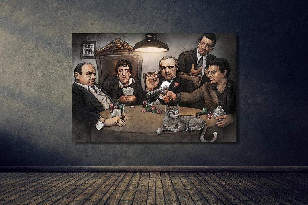 Famous Gangsters,gangsters Decor, Modern Canvas,godfather Canvas Print ...