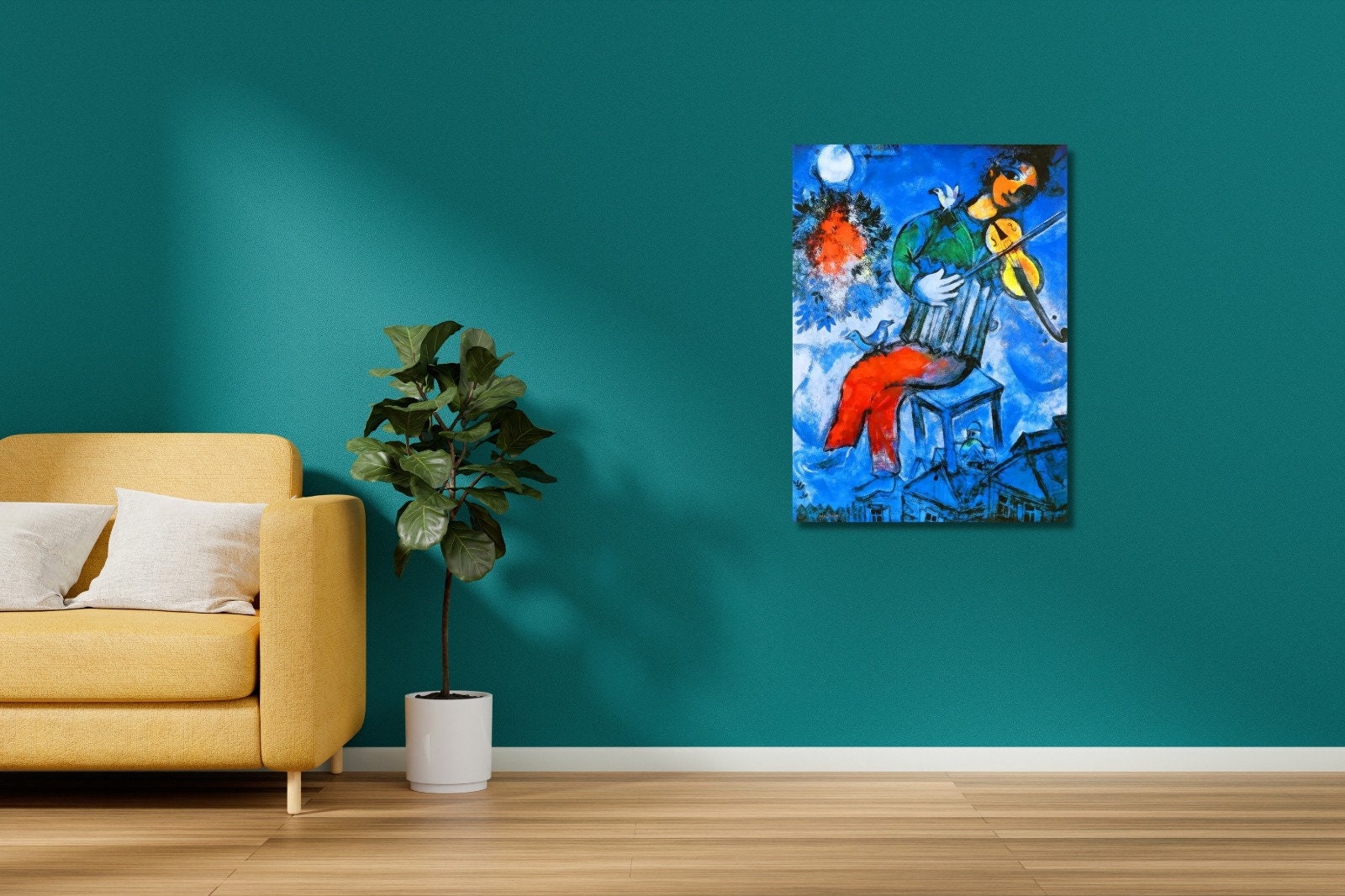 Marc Chagall, the Blue Fiddler, Blue Fiddler Art, Marc Chagall Art ...