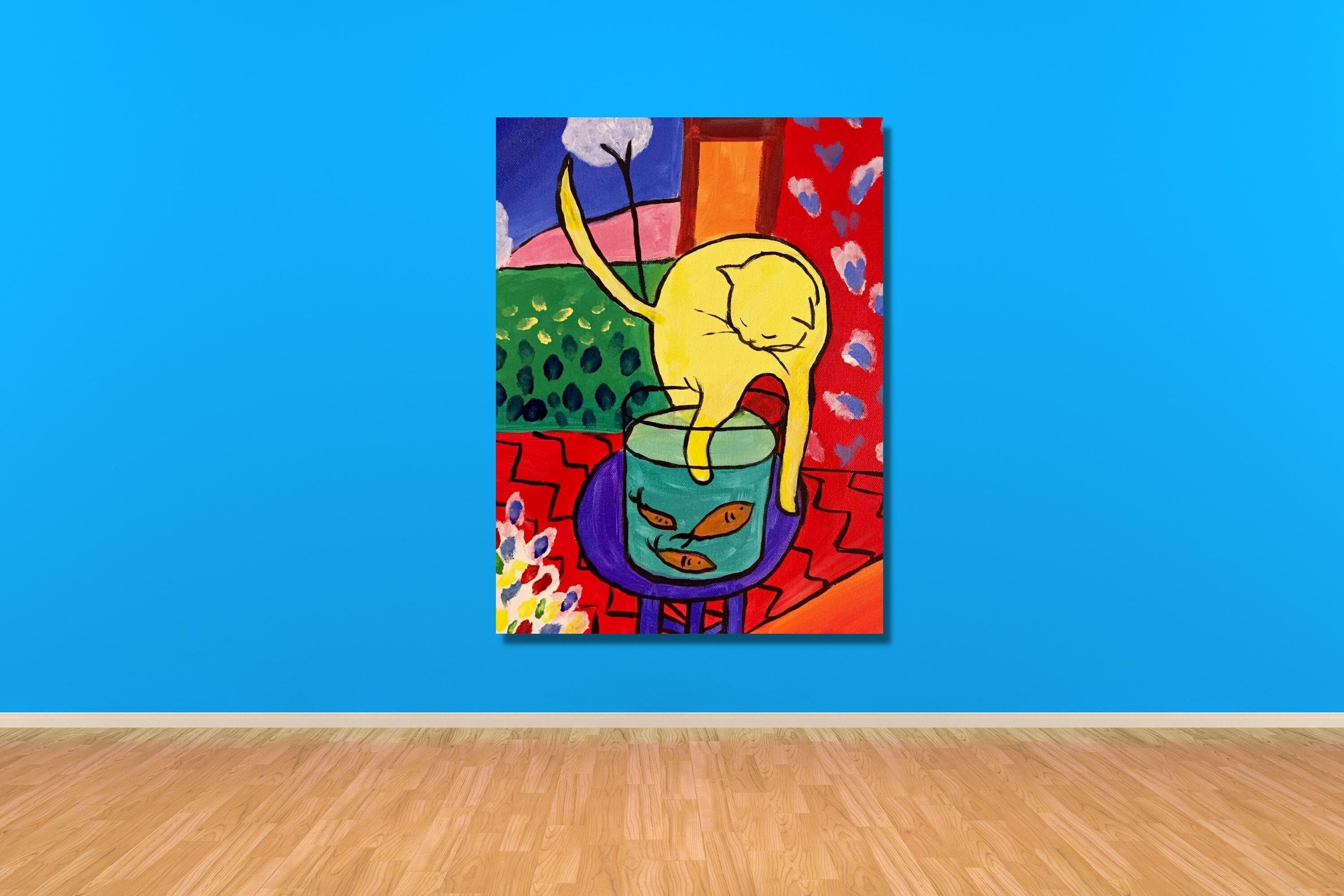 Henri Matisse, the Cat With Red Fish , Picture Art, Canvas Print,room ...