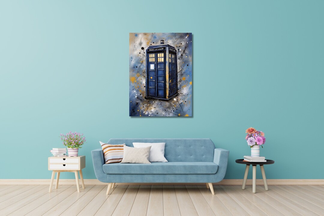 Tardis, Tardis Canvas Art, Tardis Home Decor, Canvas Print, Room Decor ...