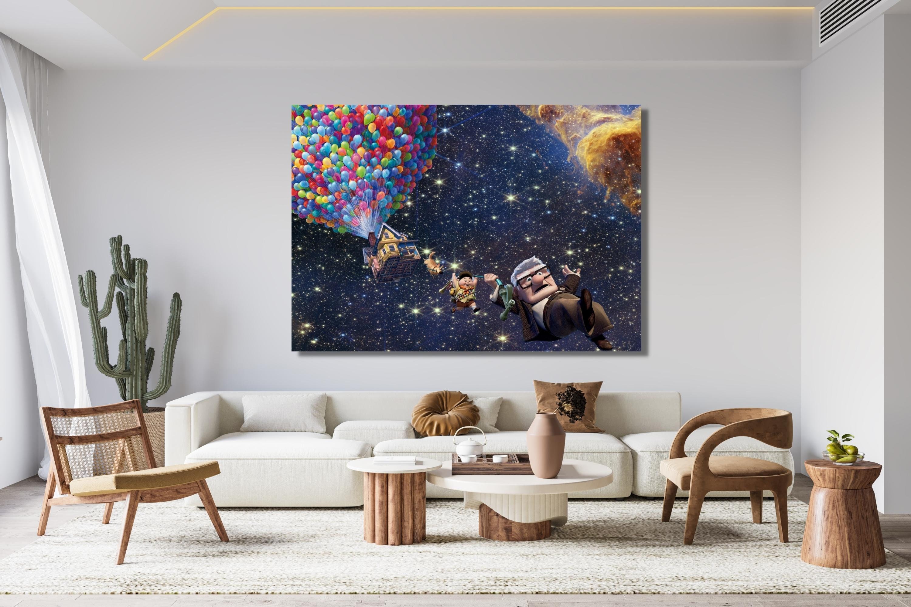 Pixar, Pixar Watercolor,disney Pixar Art,kids Room Decor,balloons ...