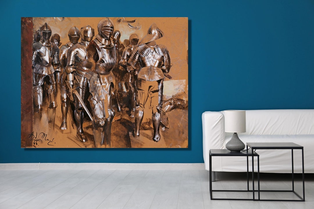Adolf Menzel Armor, Chamber Fantasy,adolf Menzel Art,wall Hanging, Room ...
