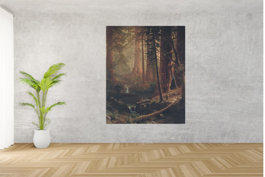Albert Bierstadt, Giant Redwood Trees of California,1874, Canvas Art ...