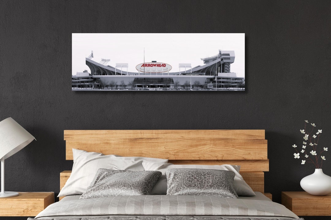 Arrowhead Stadium, Stadium Decor,football Fan Gift, Black and White ...