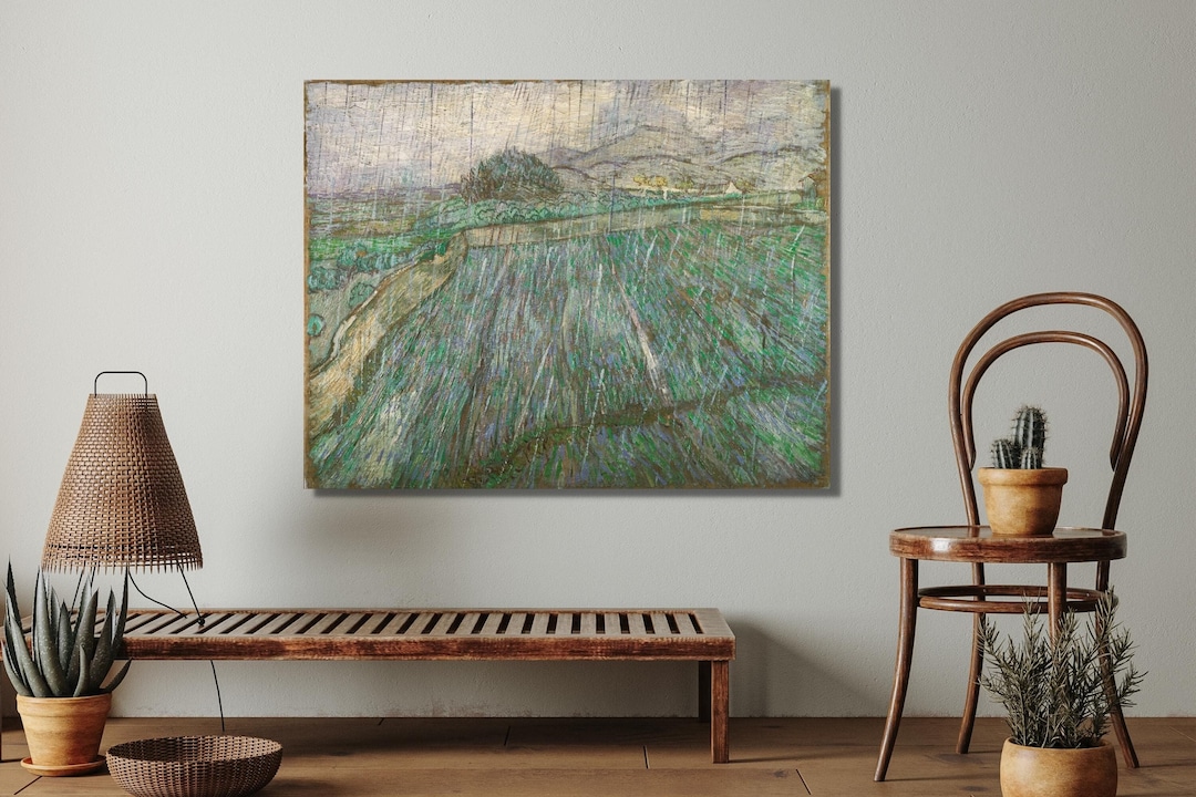 Vincent Van Gogh, Rain, 1889,van Gogh Art,rain Poster,ready to Hang ...