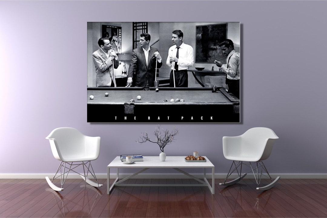Rat Pack, Playing Pool,rat Pack Poster,frank Sinatra,oceans 11,peter ...