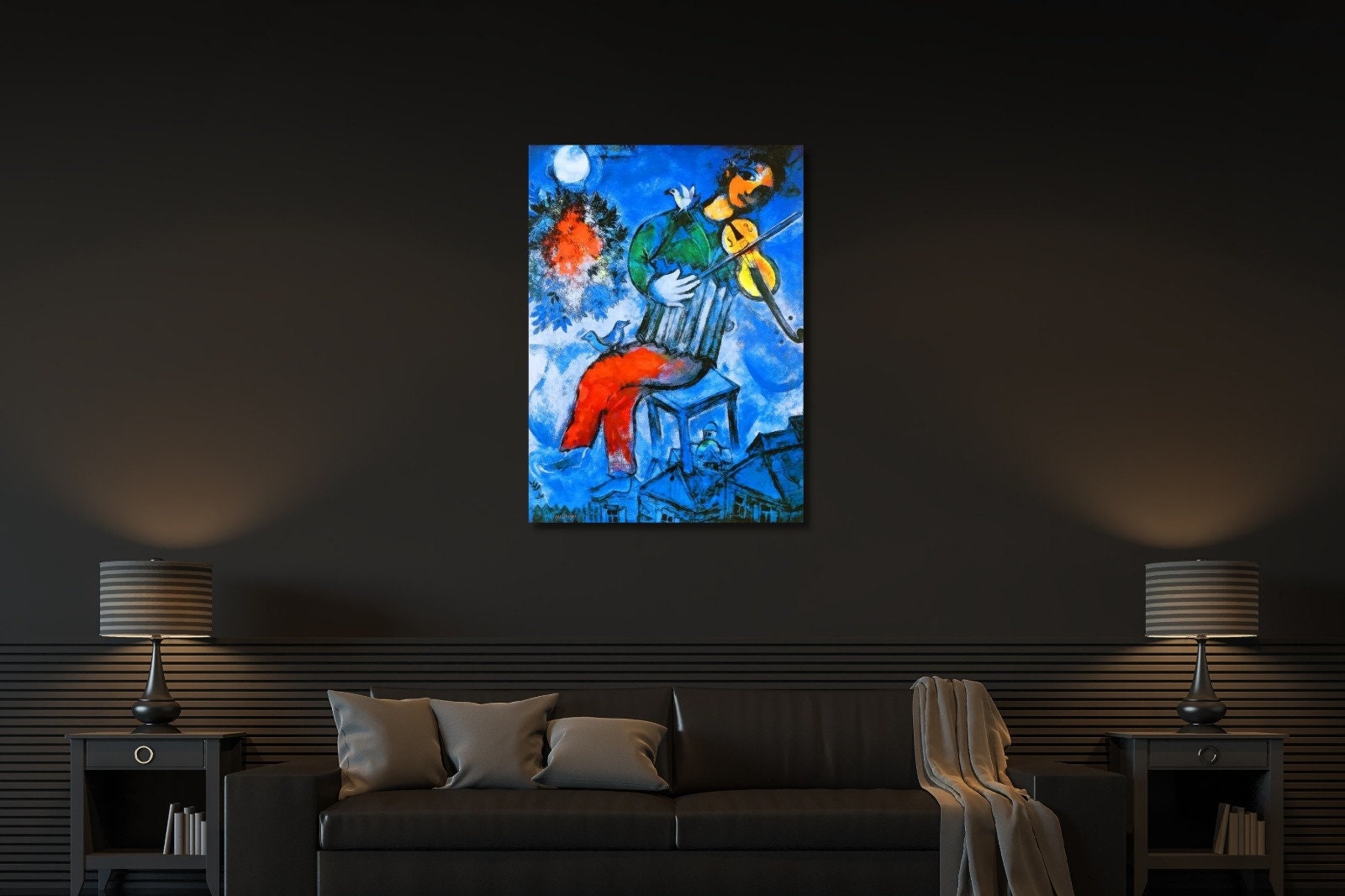 Marc Chagall, the Blue Fiddler, Blue Fiddler Art, Marc Chagall Art ...