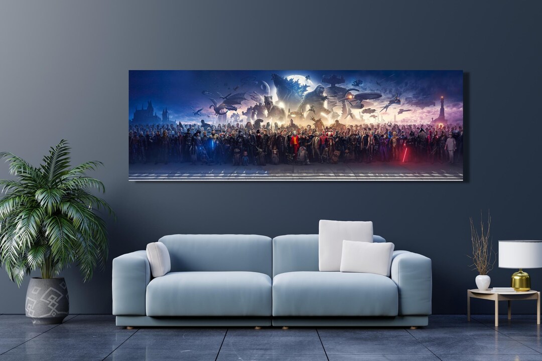 150 Movie Blockbuster Characters Panorama ,150 Movie Decor,characters ...