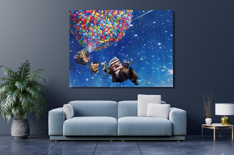 Pixar, Pixar Watercolor,disney Pixar Art,kids Room Decor,balloons ...