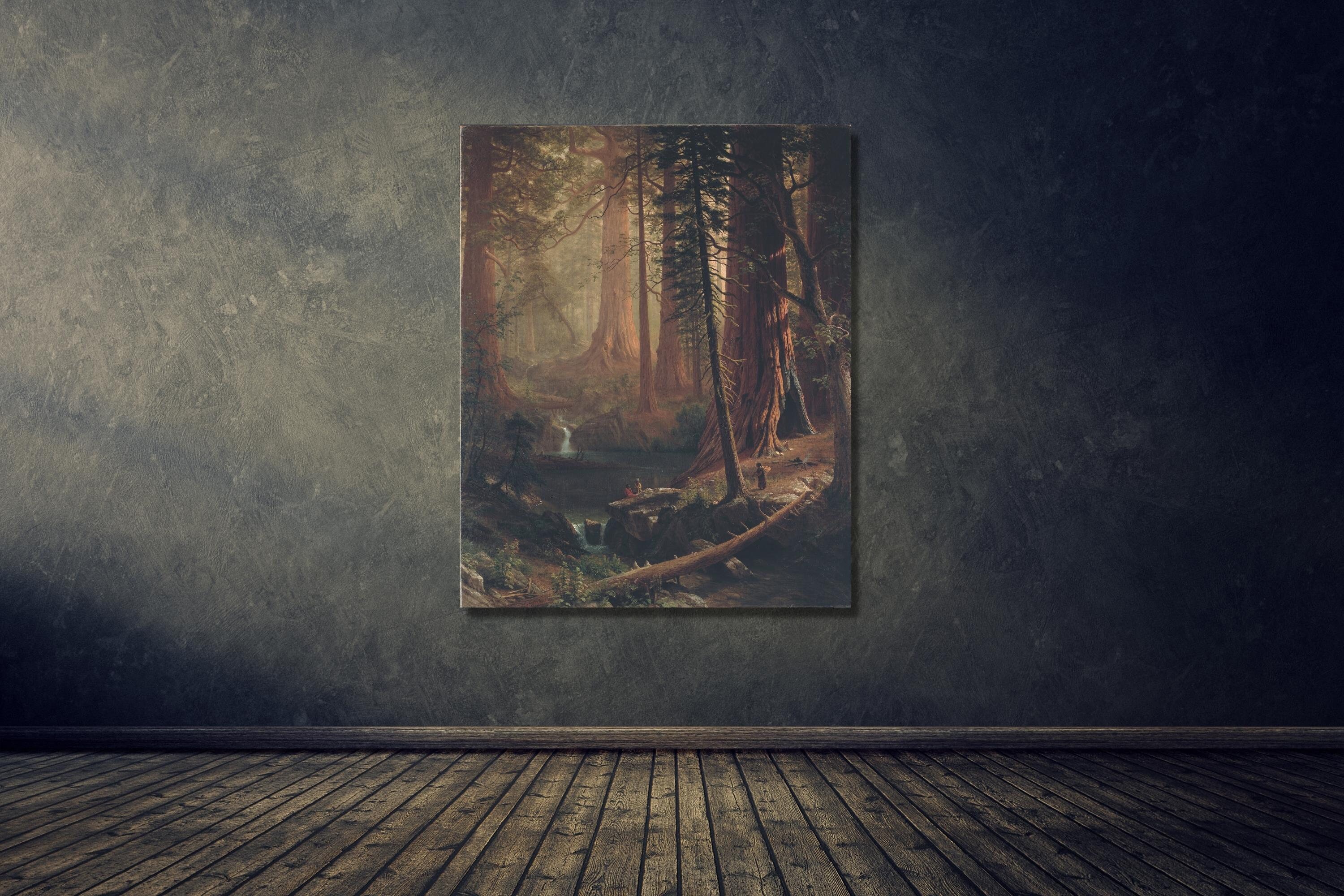 Albert Bierstadt, Giant Redwood Trees of California,1874, Canvas Art ...