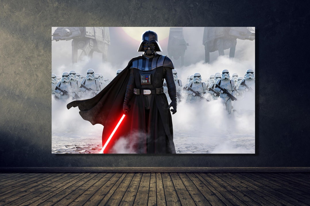 Star Wars , Star Wars Art, Canvas Art Print ,kids Room Decor, Darth ...