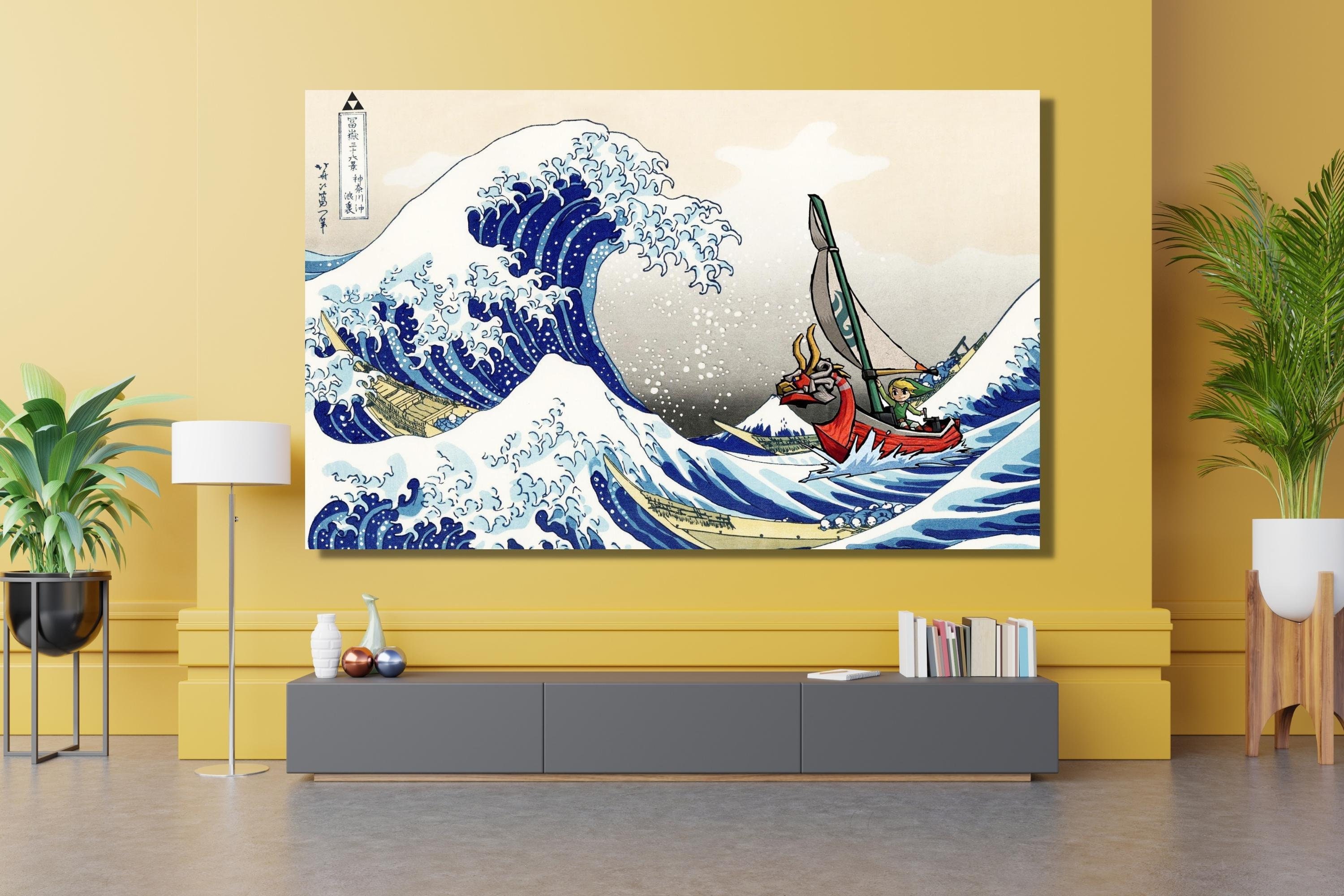 Legend of Zelda Windwaker the Great Wave off Kanagawa zelda - Etsy