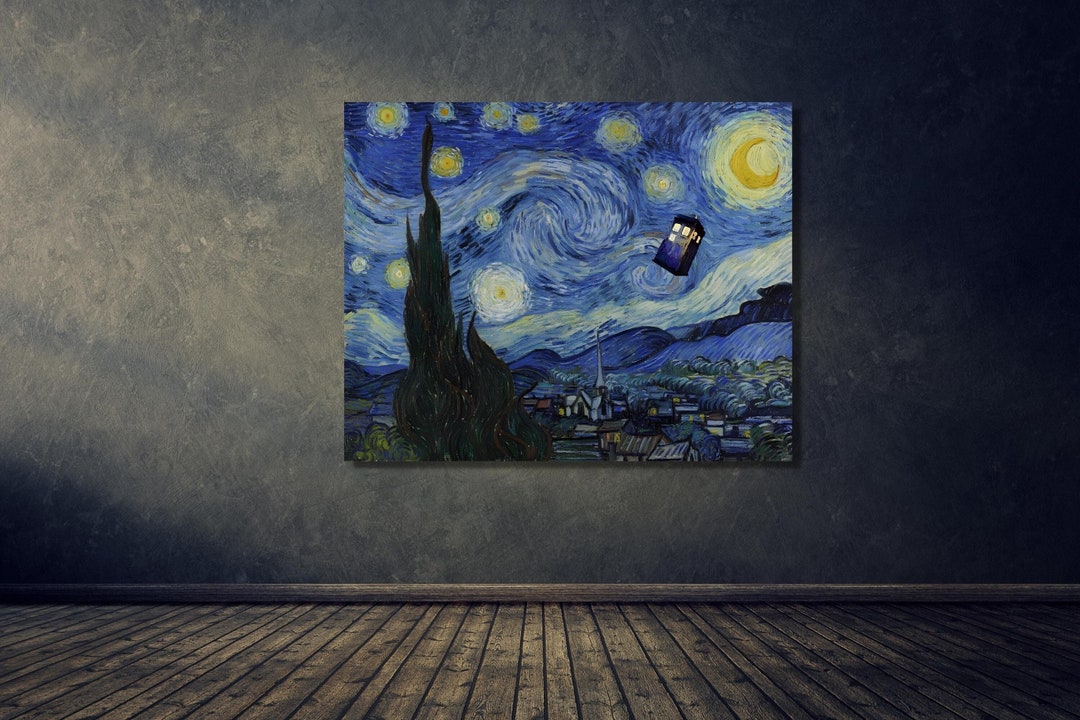 Doctor Who Tardis,van Gogh Starry Night, Van Gogh Tardis, Tardis Decor ...