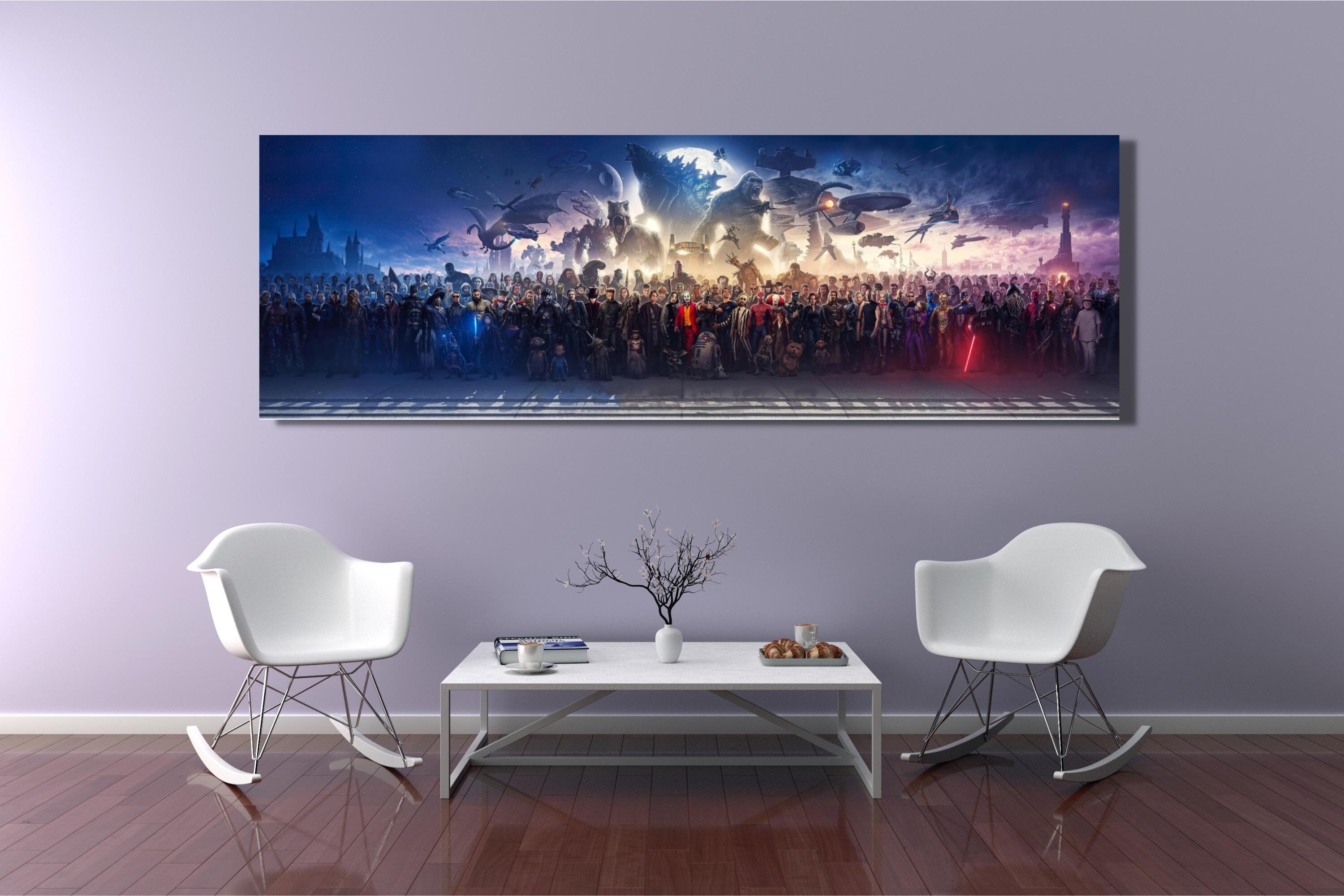 150 Movie Blockbuster Characters Panorama ,150 Movie Decor,characters ...