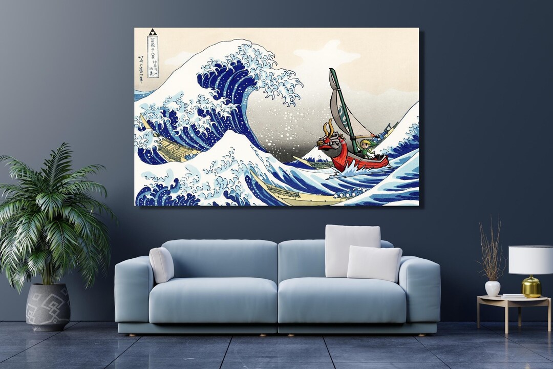Legend of Zelda Windwaker the Great Wave off Kanagawa ,zelda Poster ...