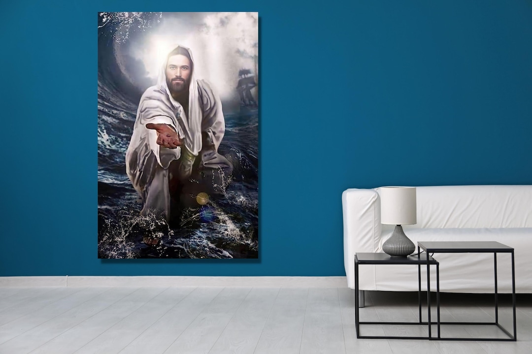 Jesus ,jesus Wall Art,focus on Me Not the Storm,jesus Wall Art ...