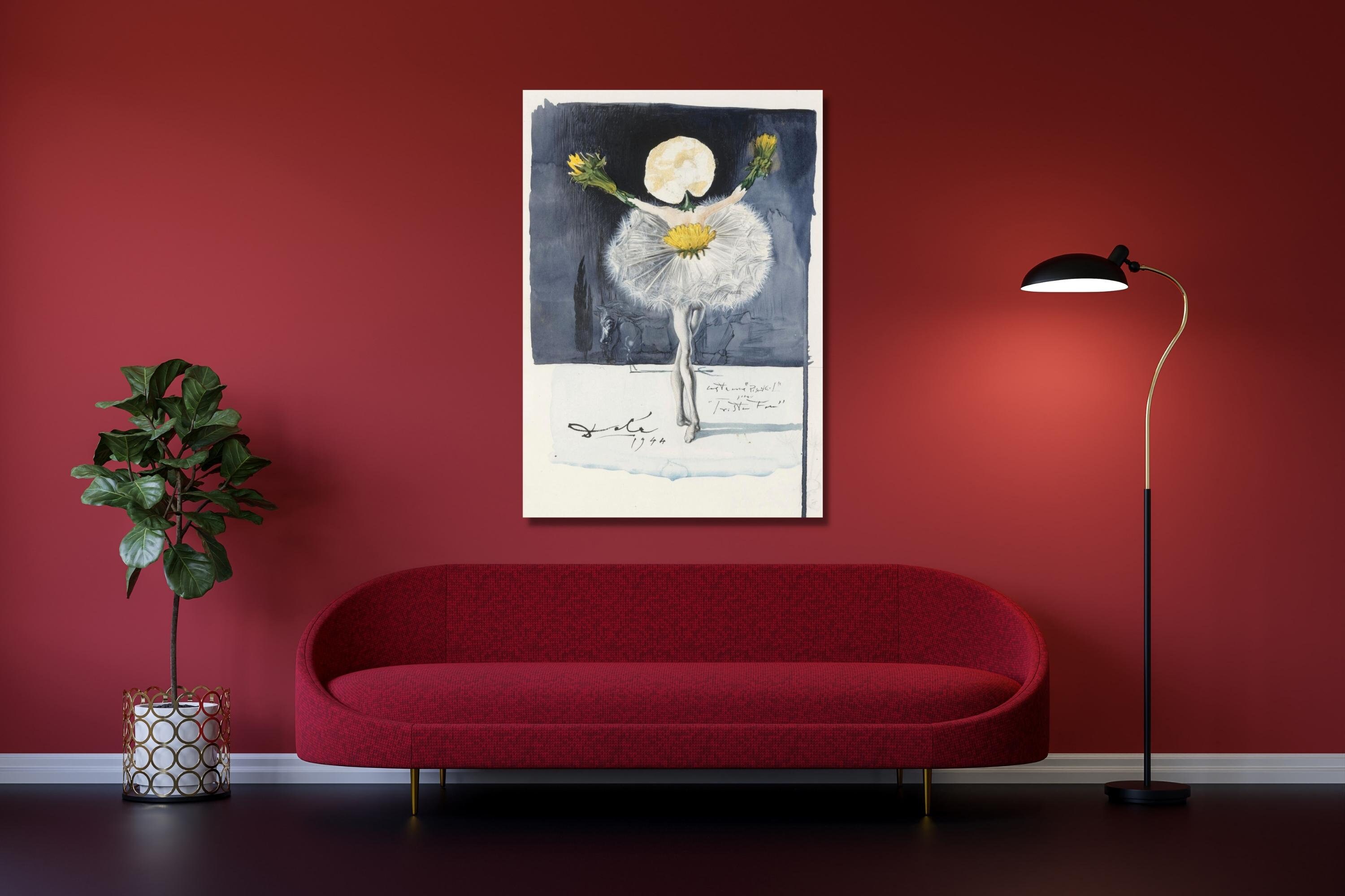 SALVADOR DALI, Surrealism Art ,DANDELION Dancer,1948,salvador Dali Art, Dancer Poster, Dancer ...