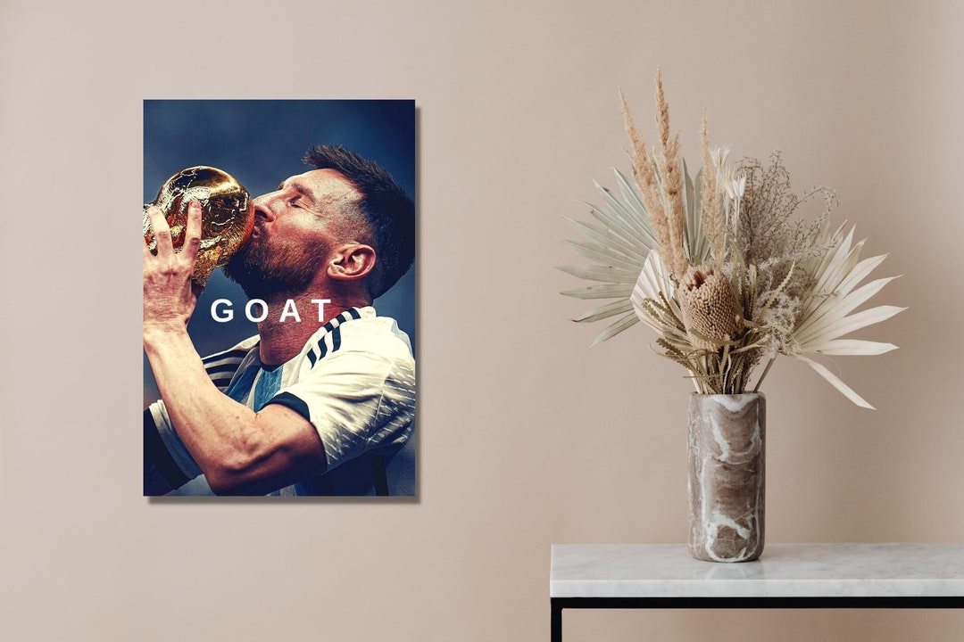 Lionel Messi, GOAT Lionel Messi,argentina Football ,goat Messi Decor ...