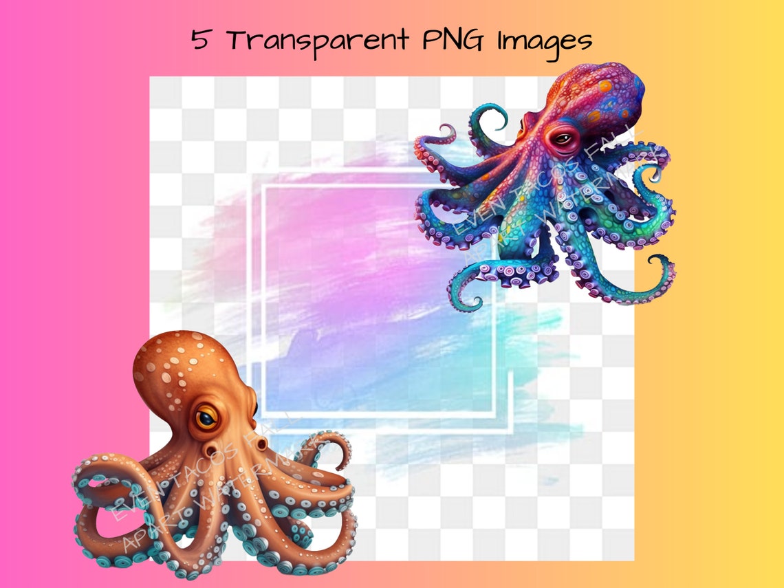 Under the Sea Octopus Collection, Octopus PNG, Clipart, PNG Digital ...