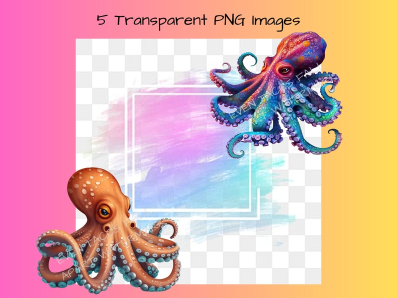 Under the Sea Octopus Collection, Octopus PNG, Clipart, PNG Digital ...