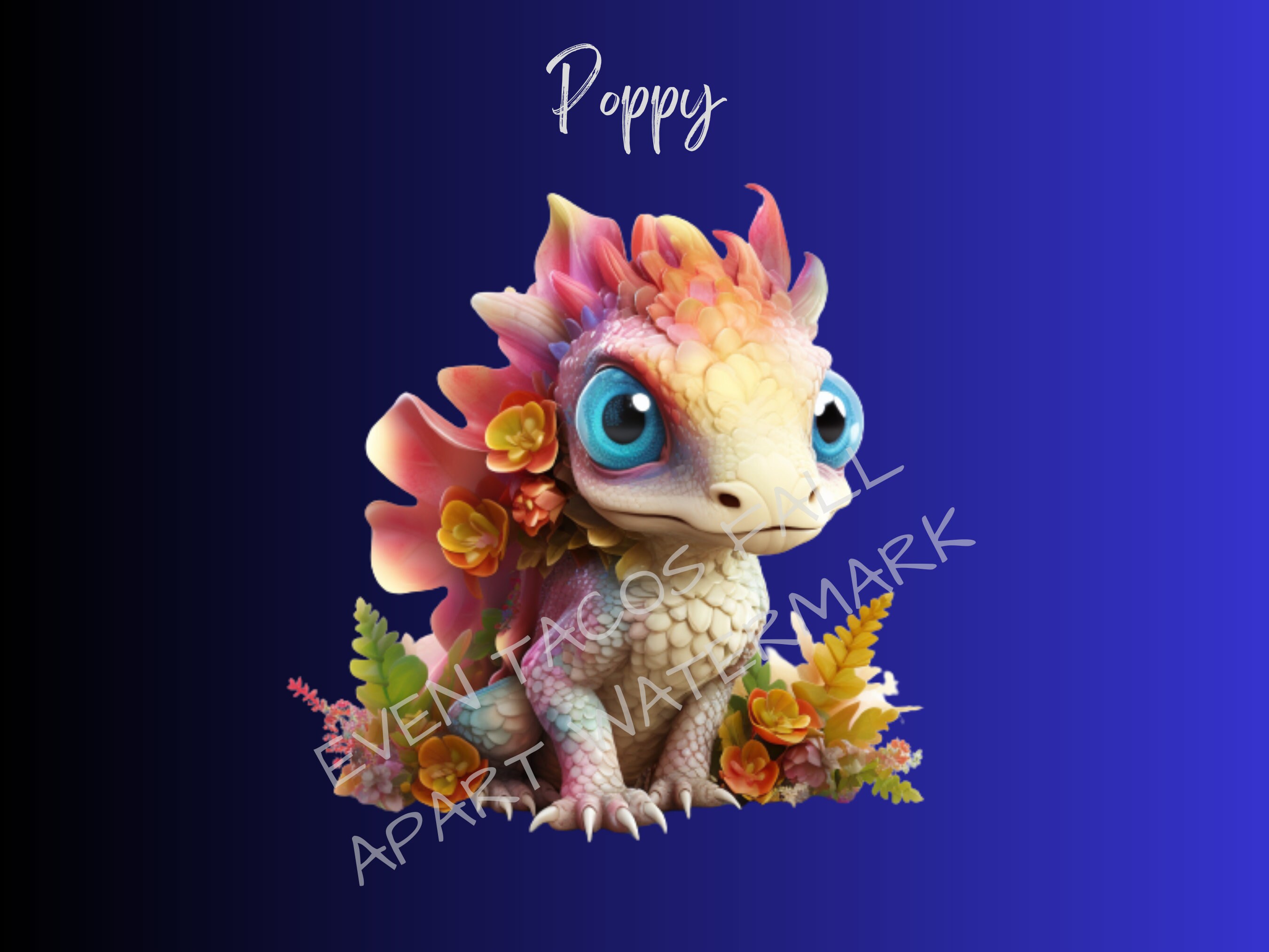 Sweet Baby Flower Dragons, Dragon PNG, Clipart, PNG Digital, Adorable ...