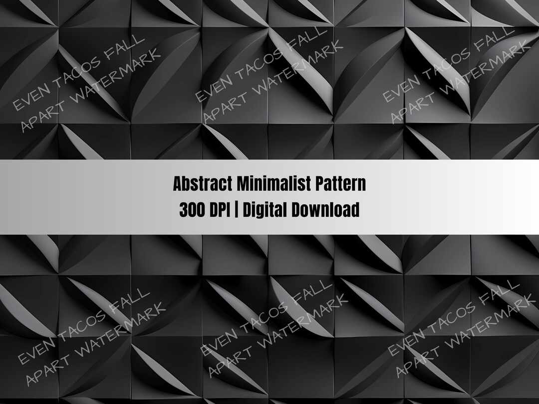 Abstract Black 3D Pattern Digital Download | 300 DPI | PNG | Printable ...
