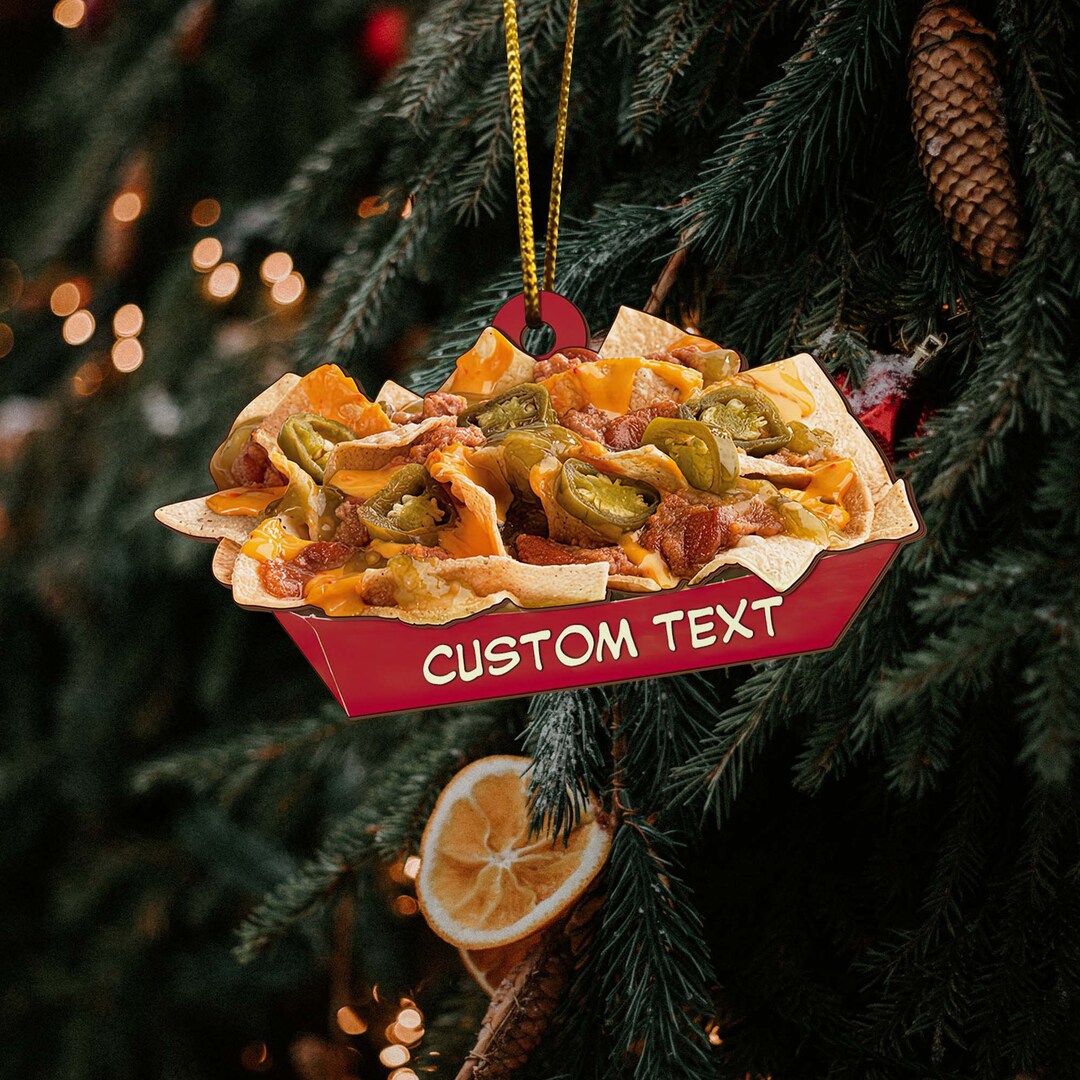 Custom 2-layer Wood Ornament Nachos 2D Flat Ornament Mexican - Etsy