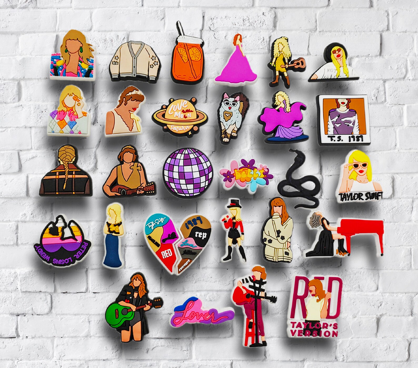 Pop Singer Taylor Swift Inspired Croc Shoe Charms,music Theme Jibbitz,t ...