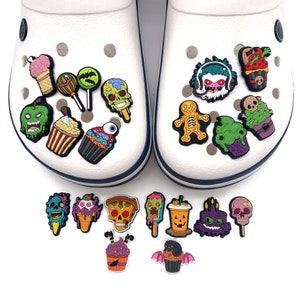 Funny Halloween Horror Food Themed Skull Ghost Croc Shoe Charms,scary ...