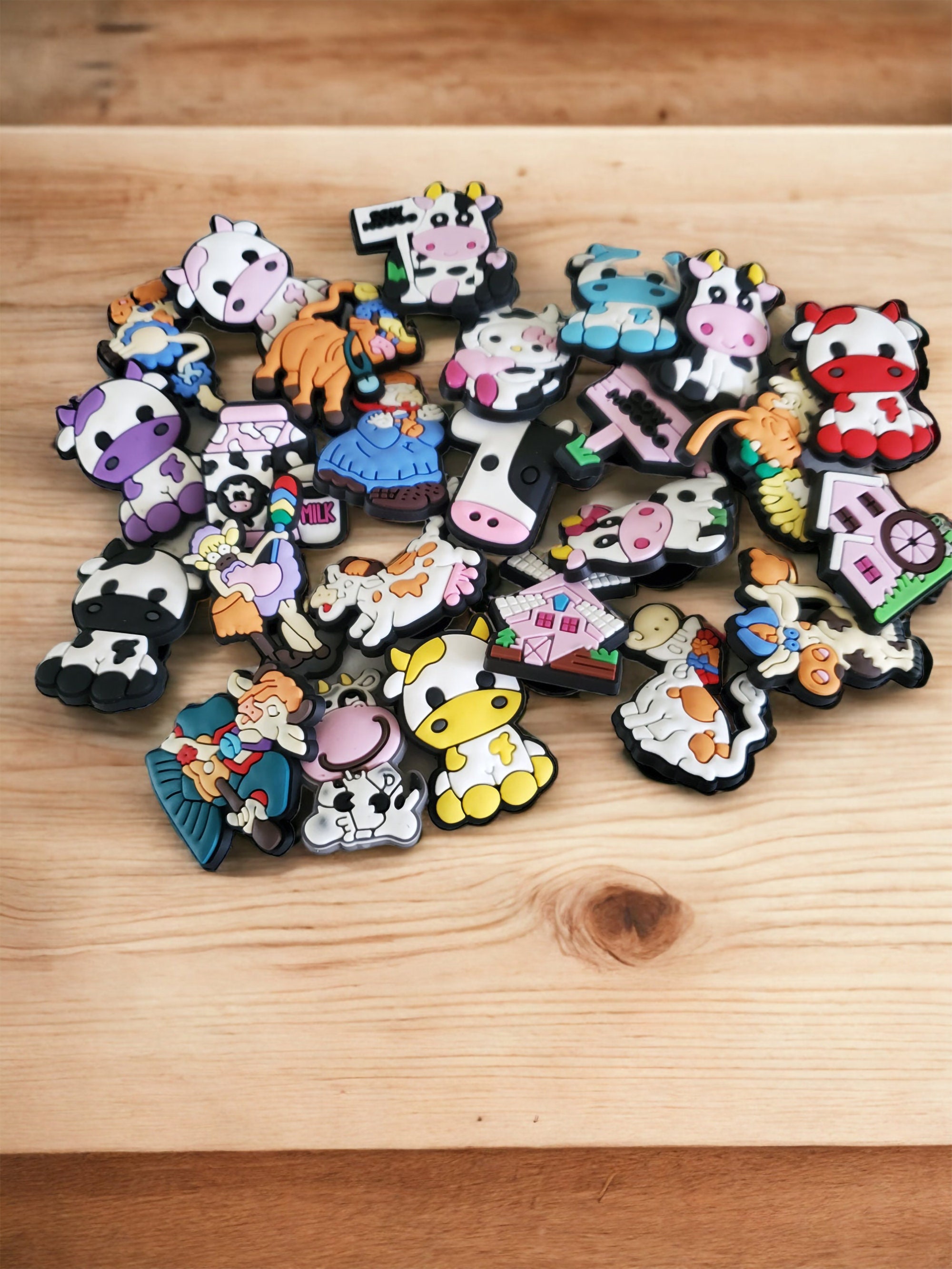 Kawaii Cow Croc Shoe Charmspopular Lovely Western Animal Croc Jibbitz ...