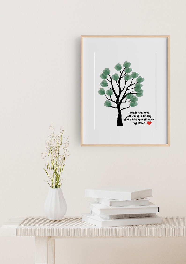 Fingerprint Father's Day Tree Craft for Kids and - Etsy