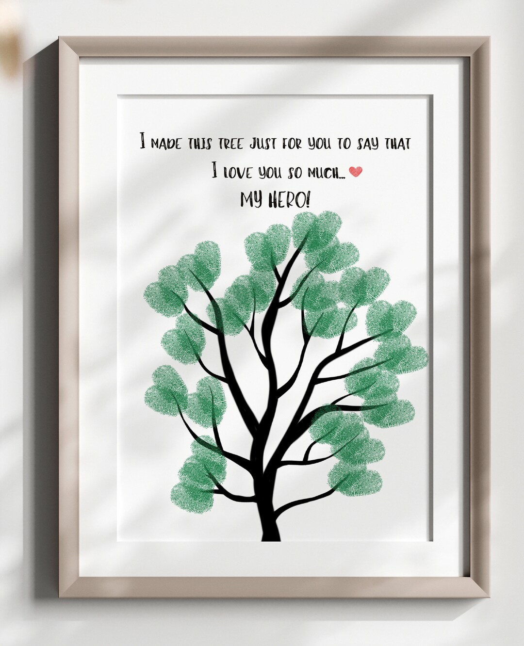 Fingerprint Father's Day Tree Craft for Kids and Grandkids Tree ...